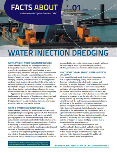 Water injection dredgers inject large volumes of water into the ...