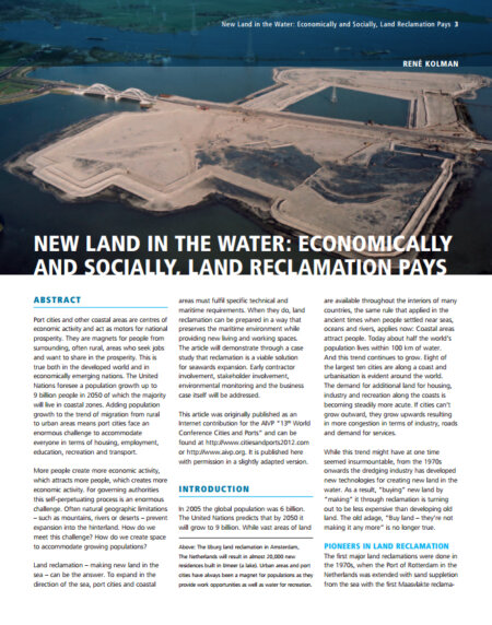 Article: New Land in the Water: Economically and Socially, Land...