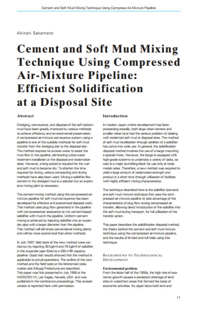 Article: Cement and Soft Mud Mixing Technique Using Compressed Air ...