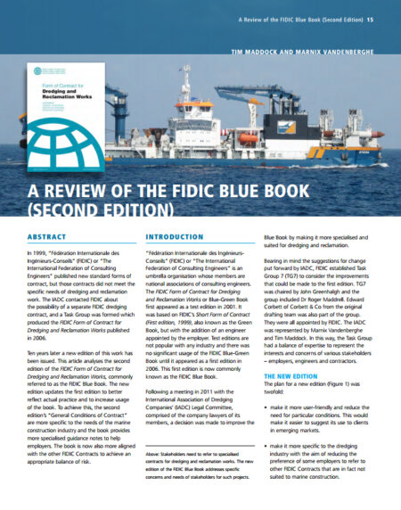 Article: A Review of the FIDIC Blue Book (Second Edition)