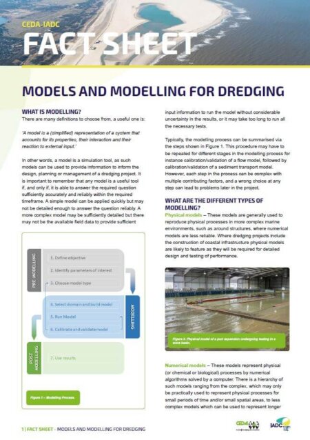 The Fact Sheet "Models and Modelling for Dredging" describes the ...