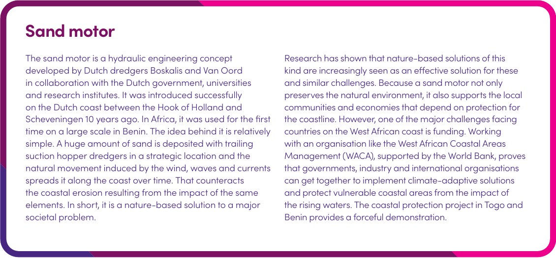 SAND MOTOR PROTECTING COASTAL COMMUNITIES IN TOGO AND BENIN - IADC Dredging